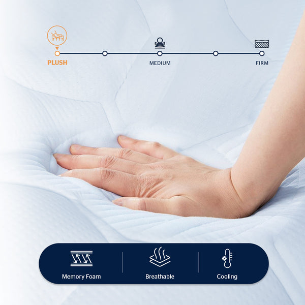 Home Republic Cooling Gel Memory Foam Orthopaedic Egg Crate Mattress T ...