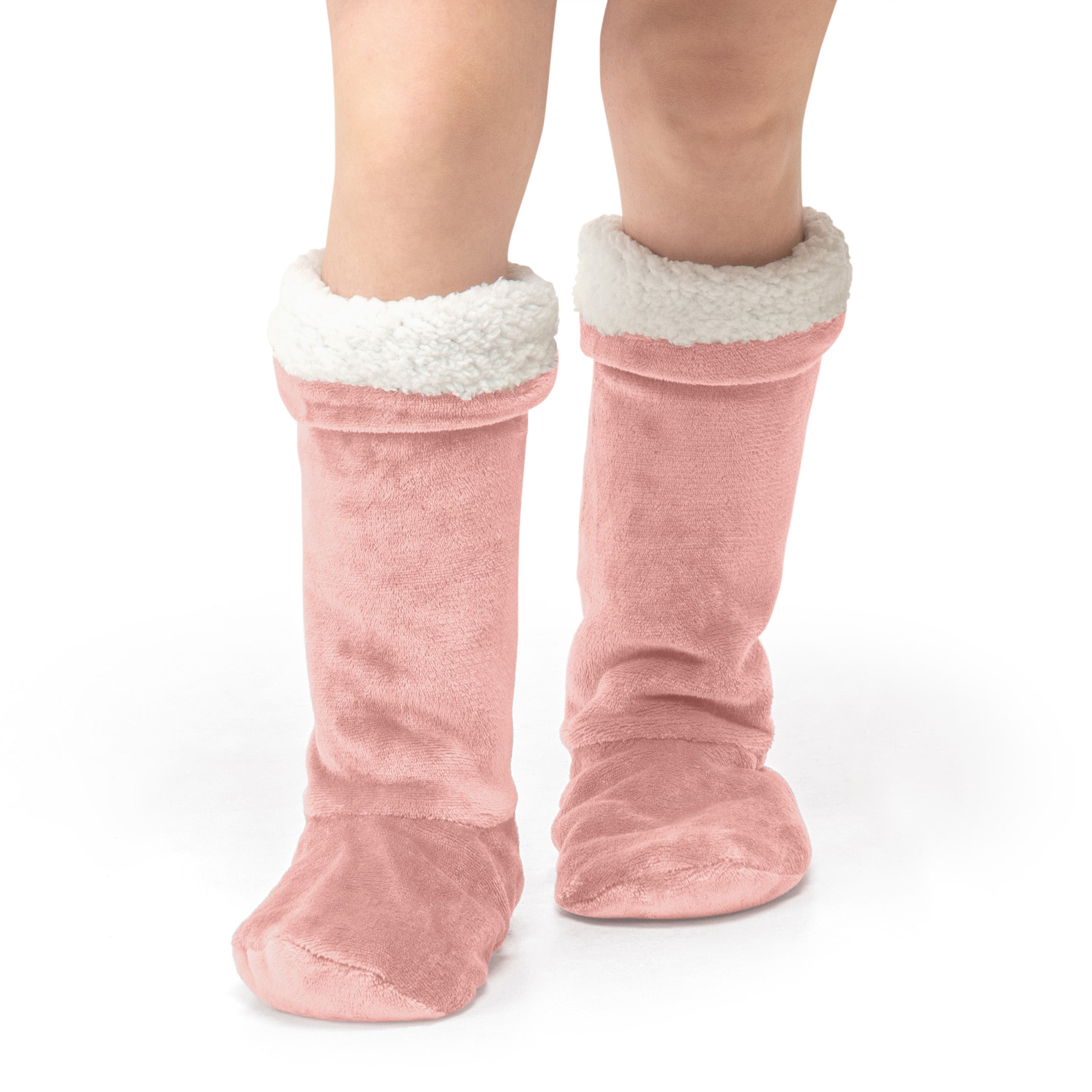 Velosso Blush Pink Oversized Slipper Socks | Linens Online