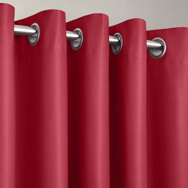 Velosso Manhattan Red Eyelet Curtains | Linens Online
