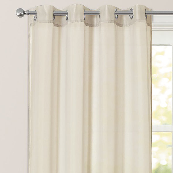 Velosso Riva Cream Eyelet Voile Panel | Linens Online