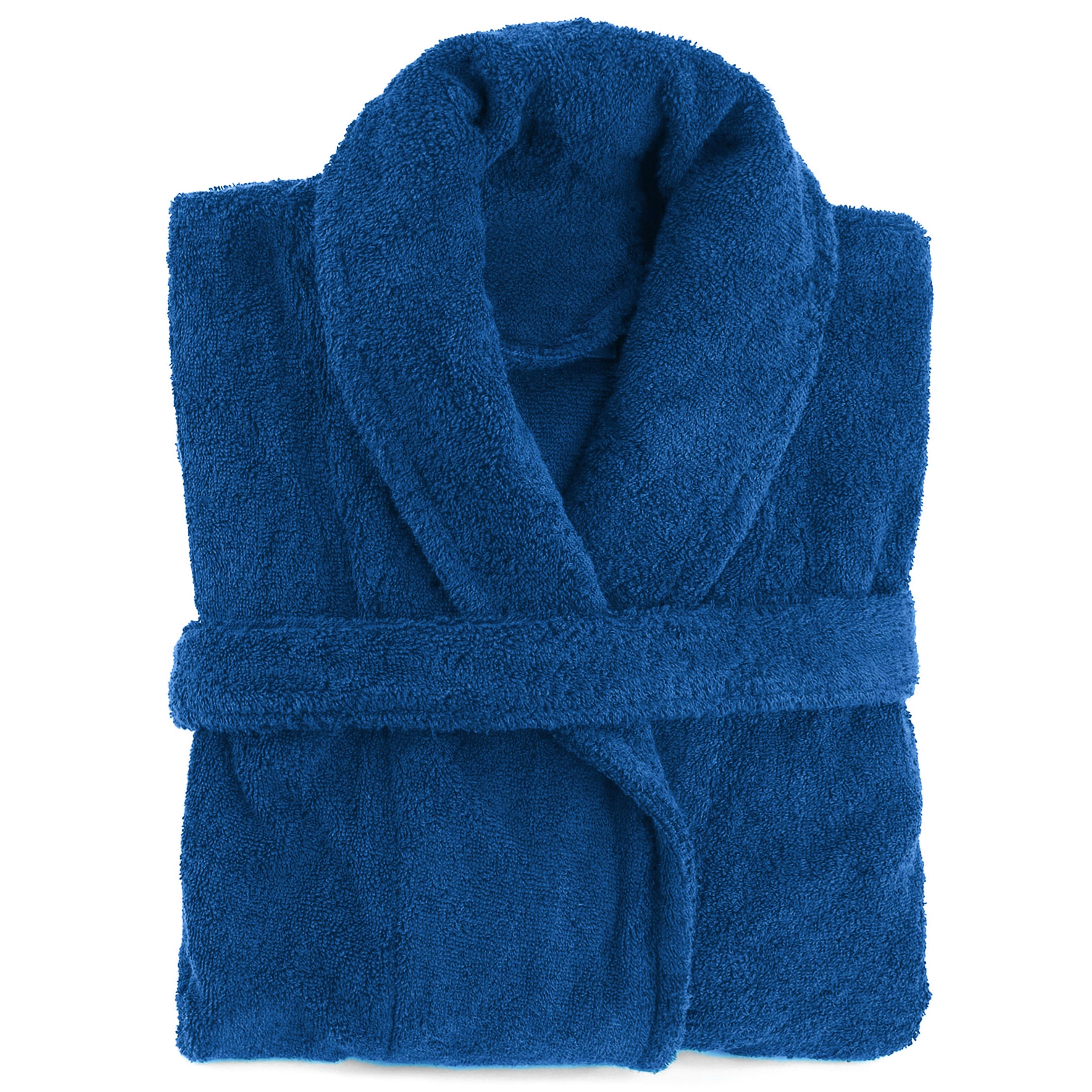 Velosso Vanity Royal Blue Cotton Bath Robe | Linens Online